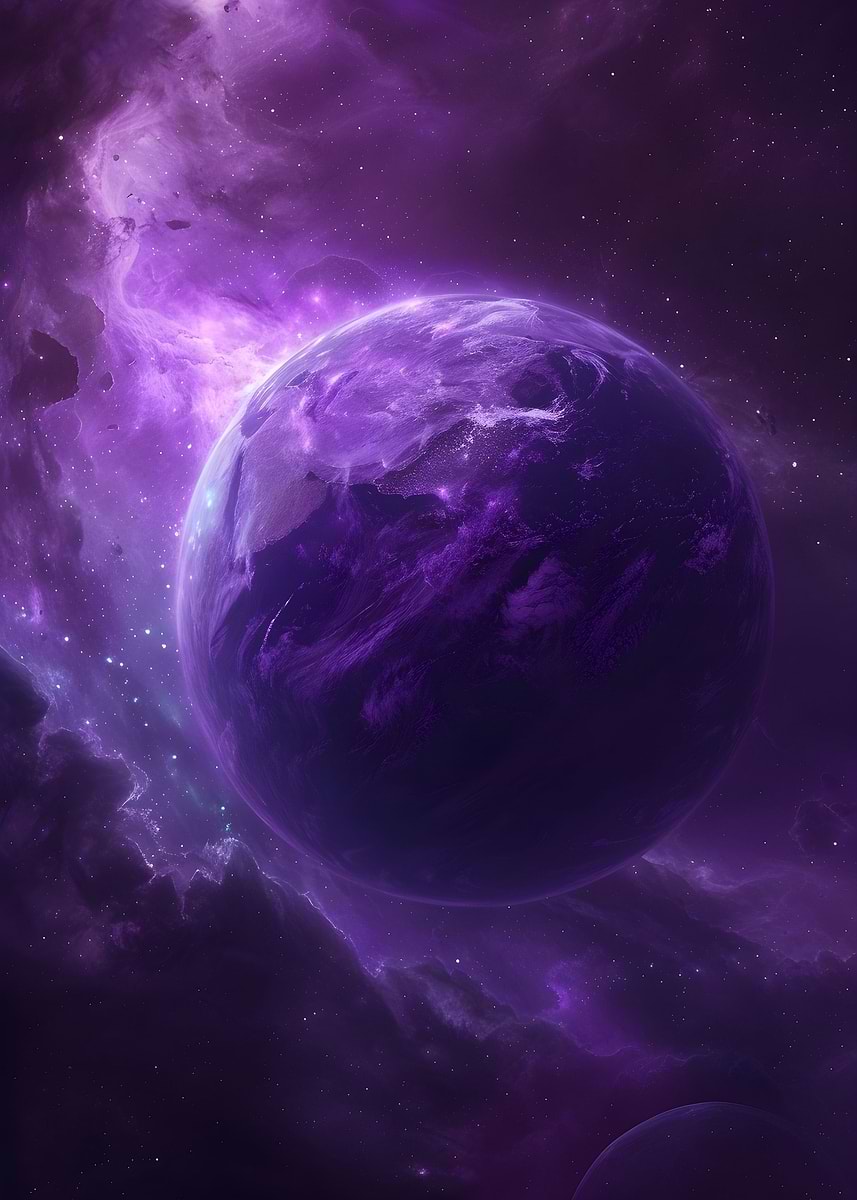'Purple Cosmos' Poster, picture, metal print, paint by MajopArt | Displate