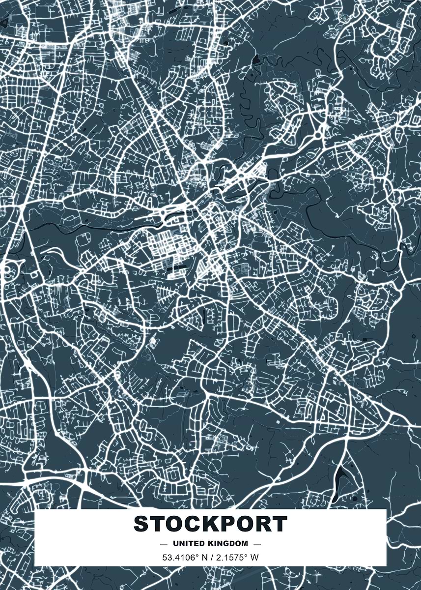 'Stockport' Poster, picture, metal print, paint by Bo Kev | Displate