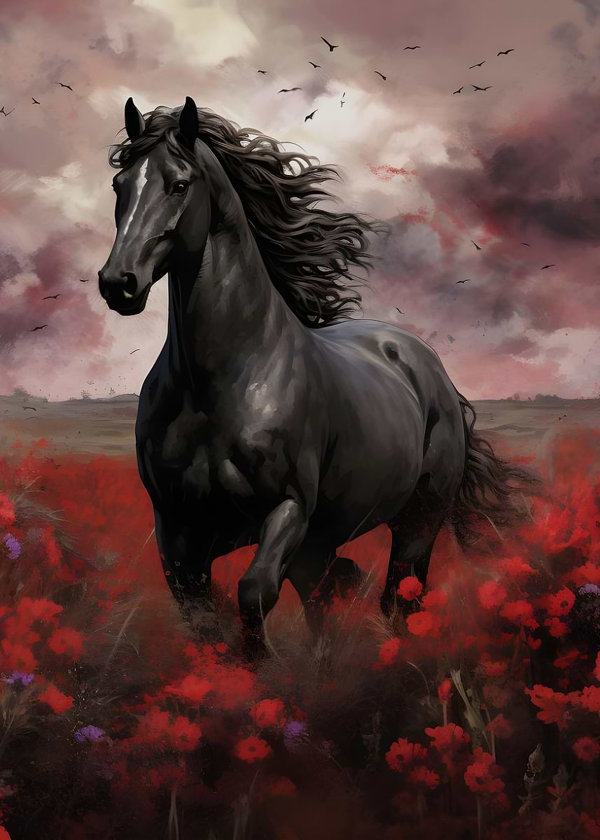 'Regal Equine Elegance' Poster, picture, metal print, paint by Monika ...