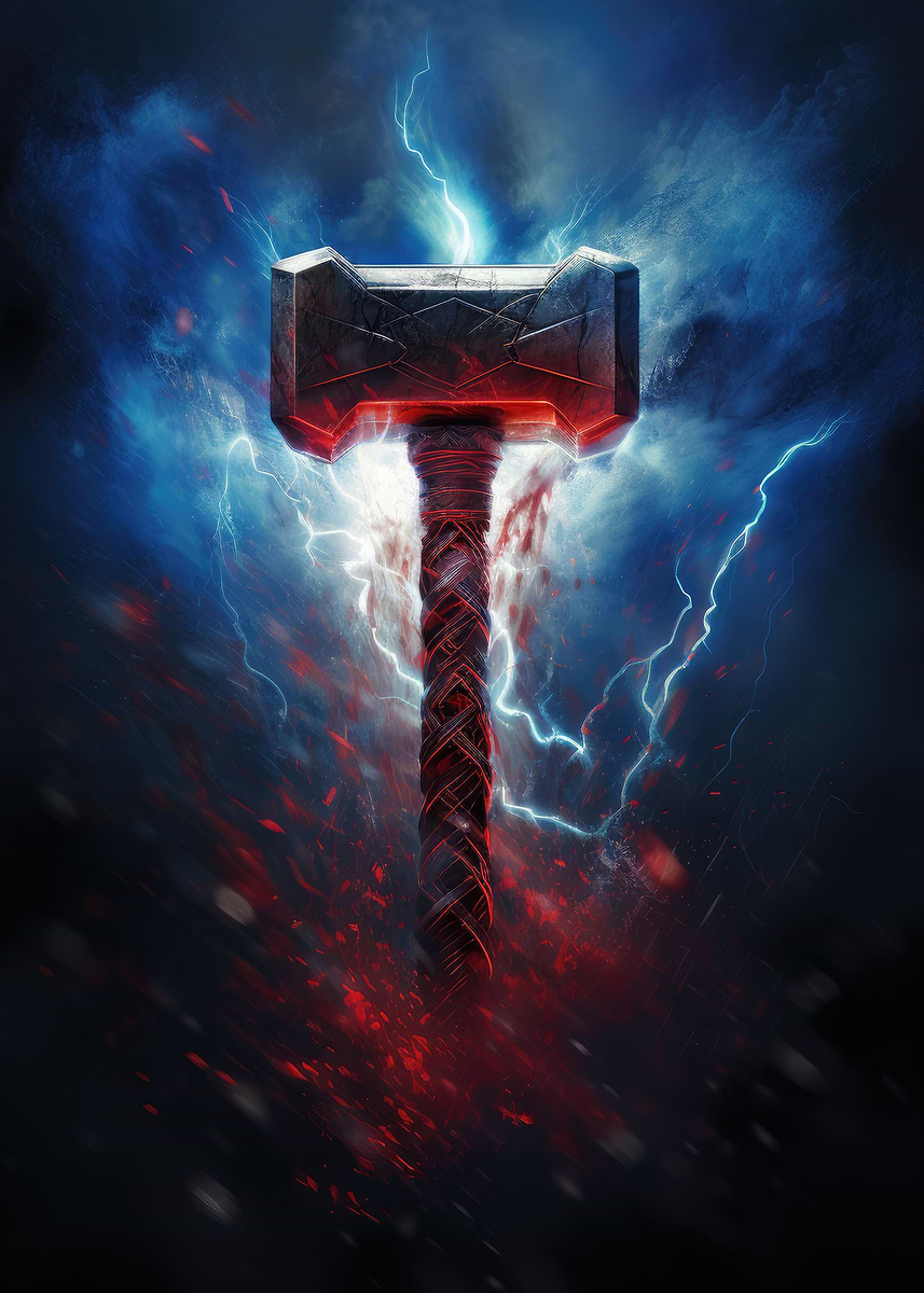 'Hammer Of The Gods' Poster, picture, metal print, paint by CodeCrafted ...