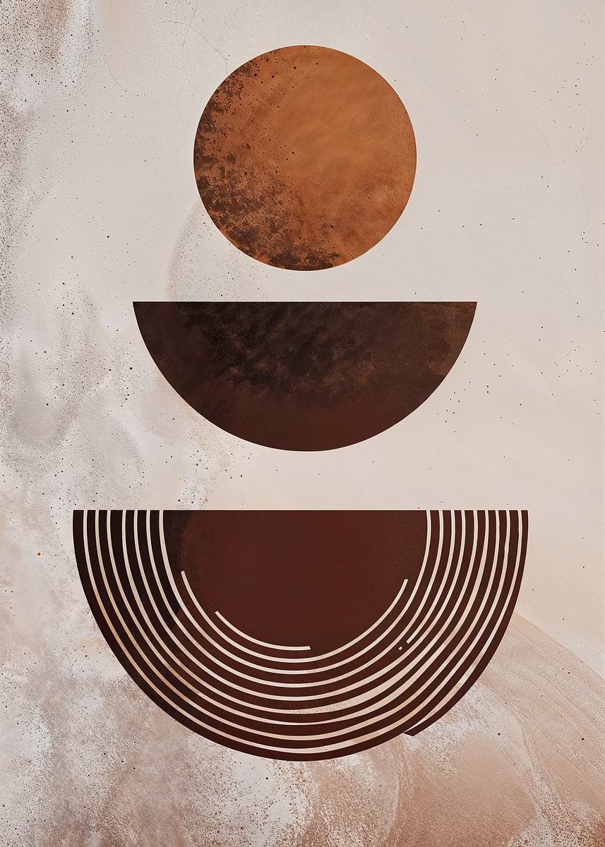 'Rustic Geometric' Poster, picture, metal print, paint by Tomoo | Displate
