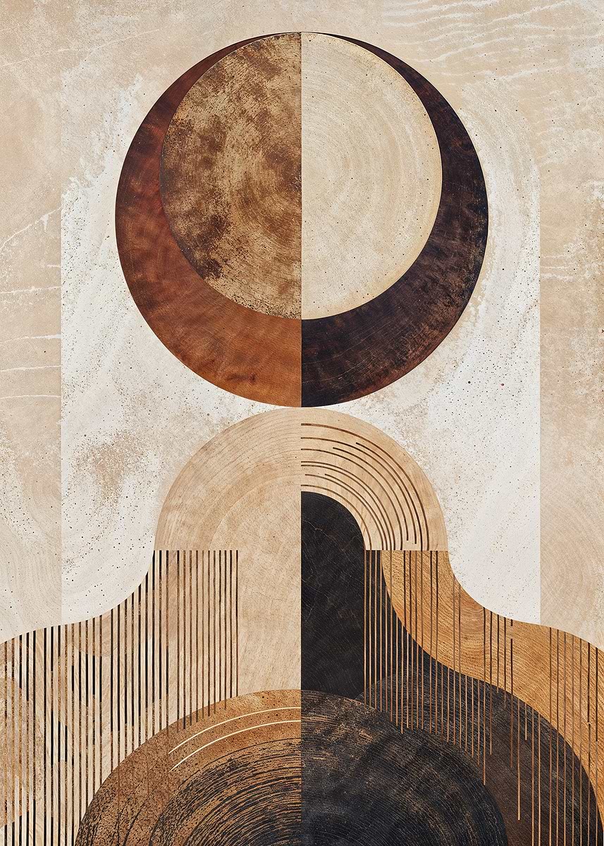 'Earthen Curves Design' Poster, picture, metal print, paint by Tomoo ...