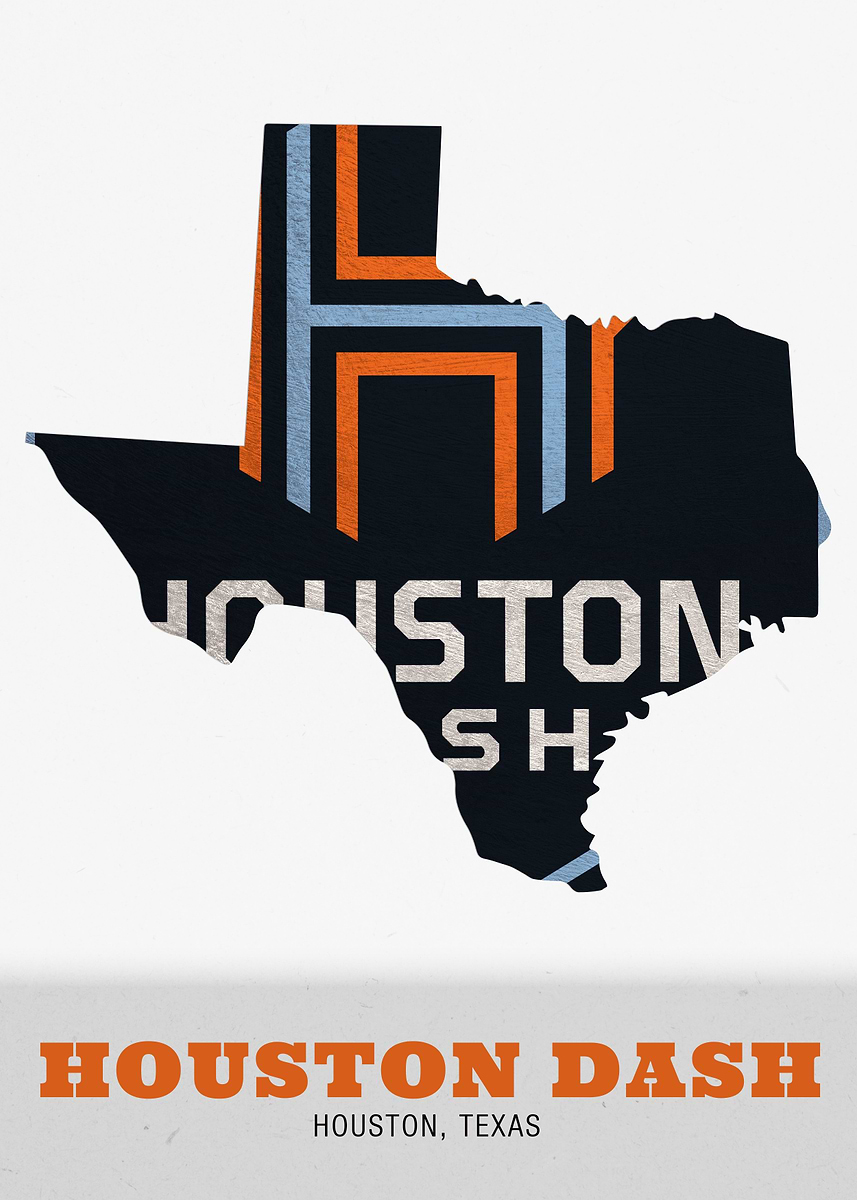 'Houston Dash Houston Texa' Poster, picture, metal print, paint by ...