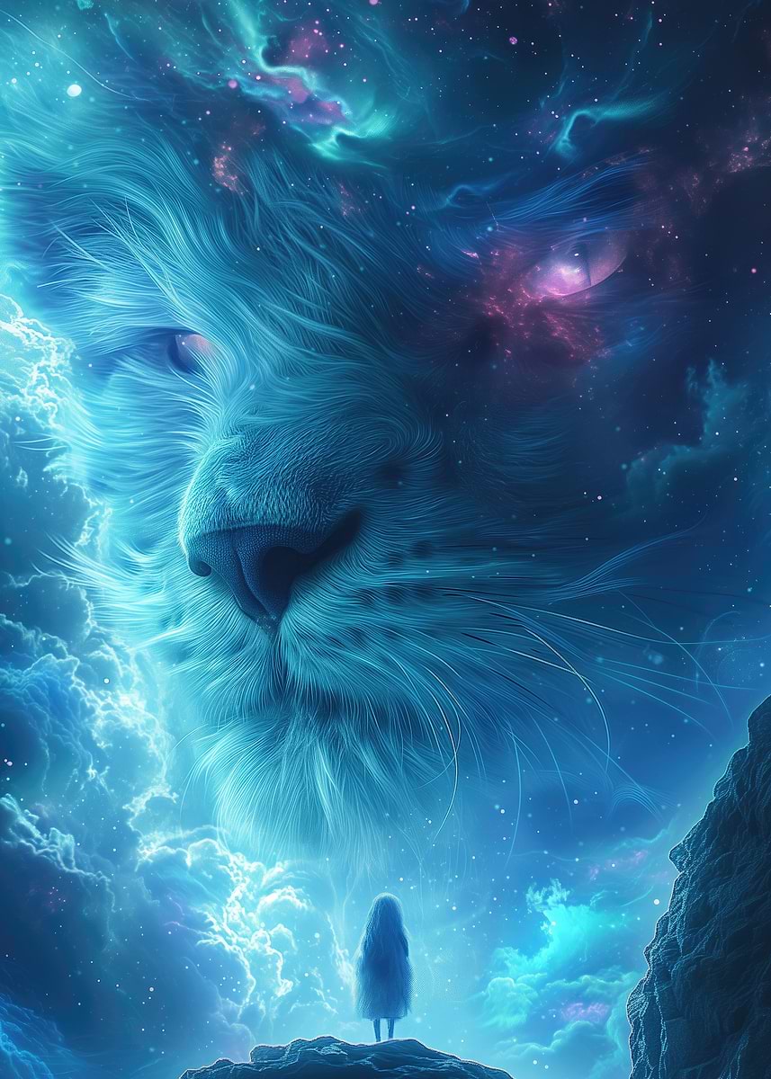 'Celestial Feline Titan' Poster, picture, metal print, paint by Ilyrin ...