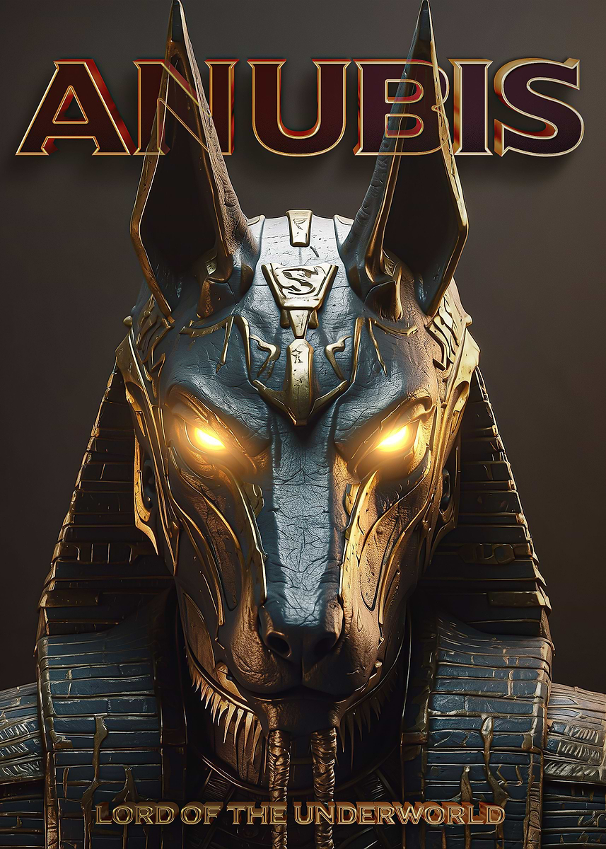 'ANUBIS' Poster, picture, metal print, paint by Bruno Macedo | Displate