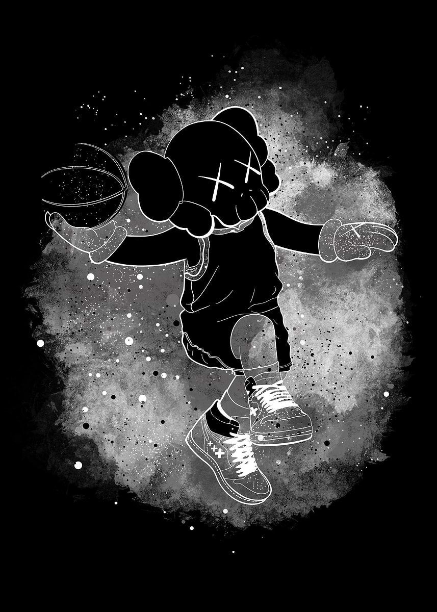 'Dunk dark kaws' Poster, picture, metal print, paint by fay list.art ...