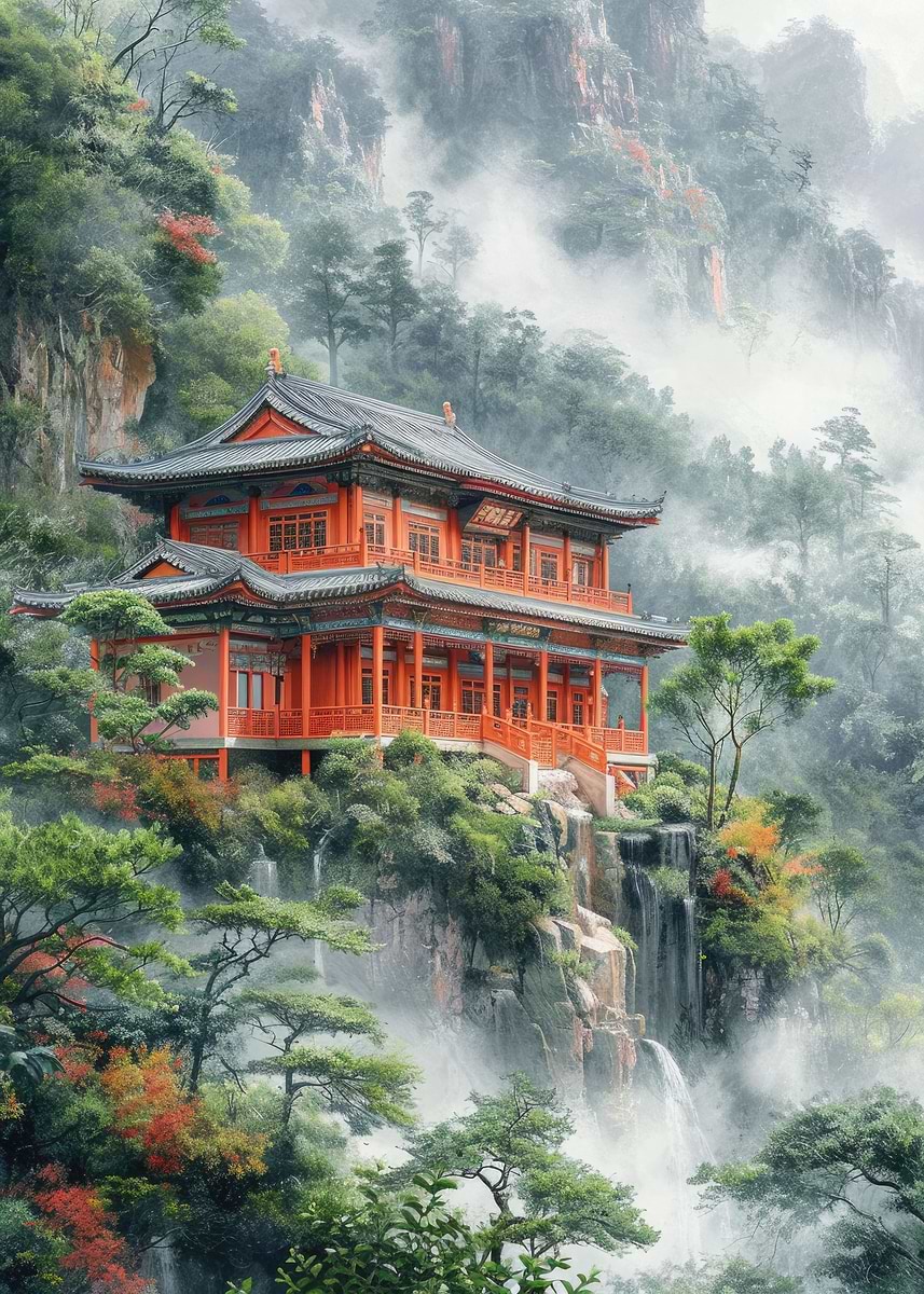 'Japanese Temple Japan' Poster, picture, metal print, paint by ...