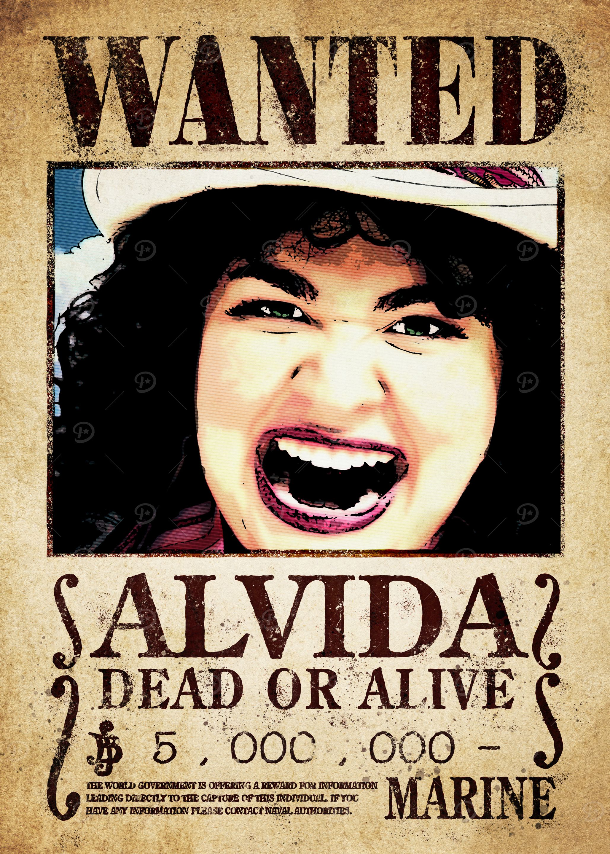 'Alvida Wanted' Poster, picture, metal print, paint by One Piece Live ...