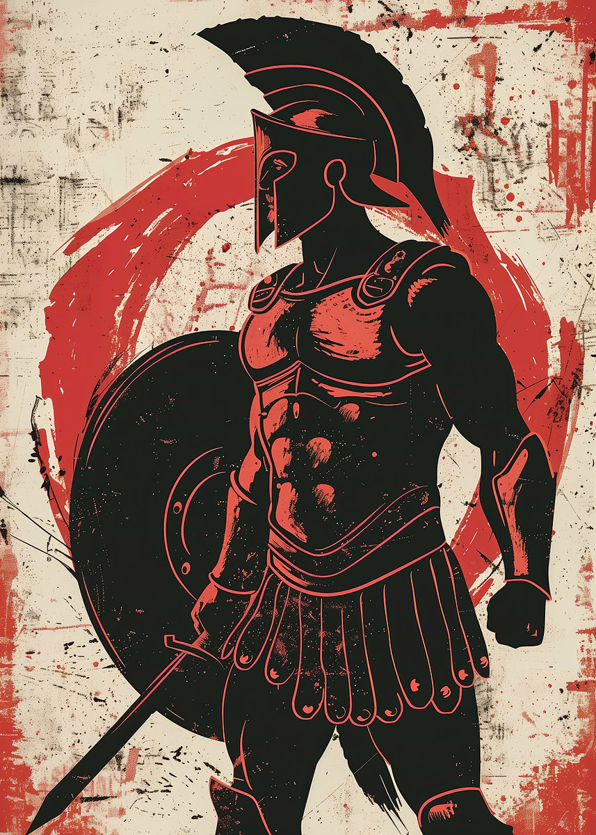 'Epic Spartan Warrior' Poster, picture, metal print, paint by Wall ...