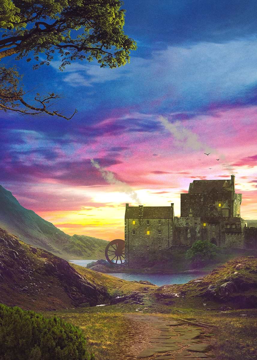 'Sunset Home' Poster, picture, metal print, paint by Lurean Awdalyth ...