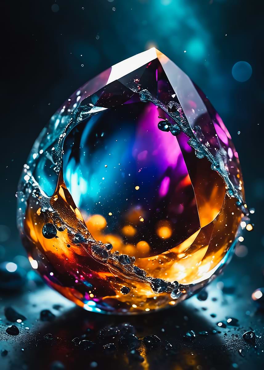'Spatial Diamond' Poster, picture, metal print, paint by Maxime Arbez ...