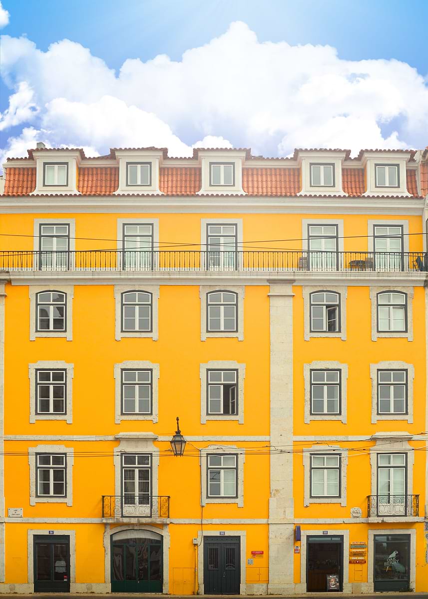 'Yellow Building' Poster, picture, metal print, paint by GregPics ...