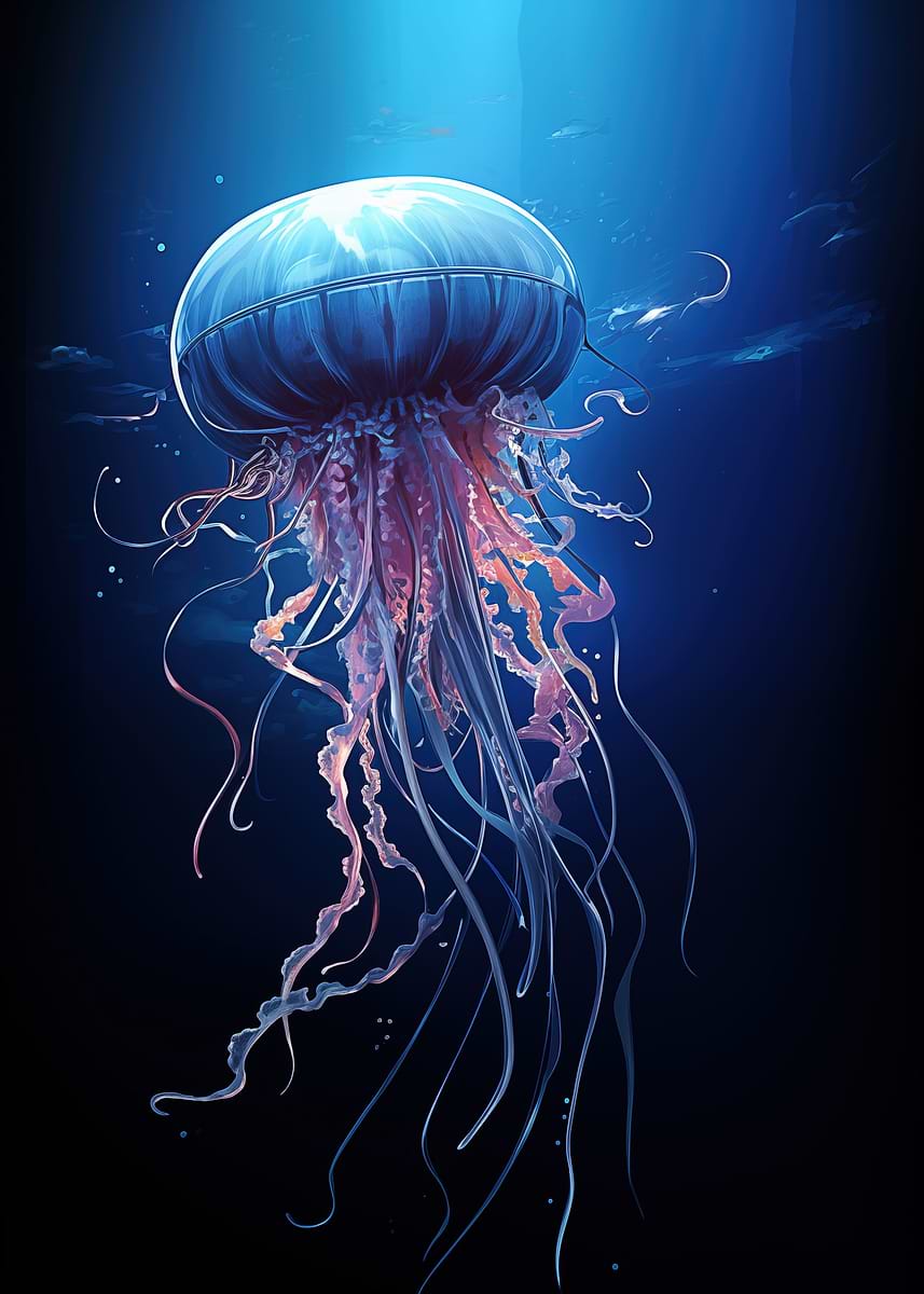 'Space Jellyfish' Poster, picture, metal print, paint by Chris Cupit ...