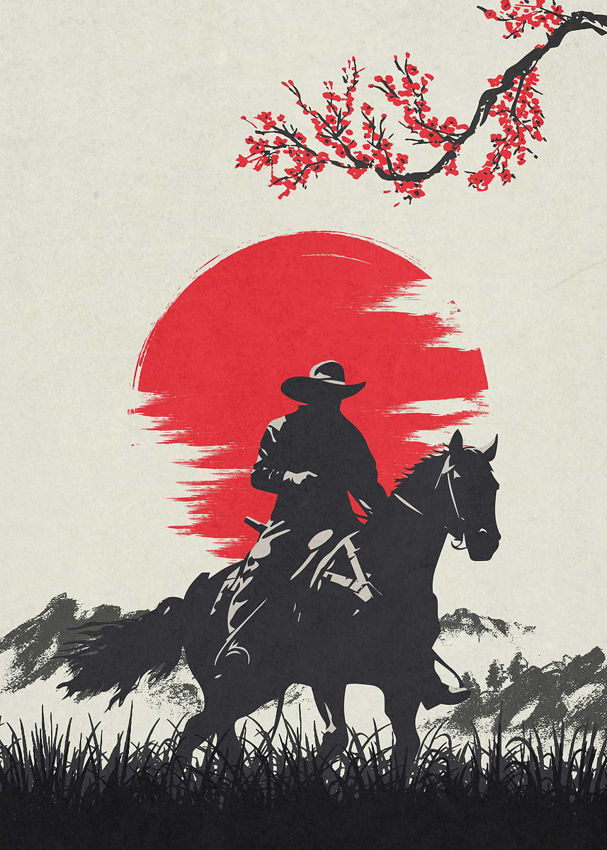 'Cowboy Western Gaming' Poster, picture, metal print, paint by That one ...