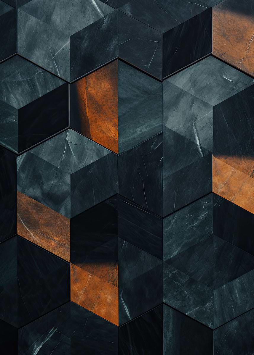 'Marble Stone Geometric ' Poster, picture, metal print, paint by ...