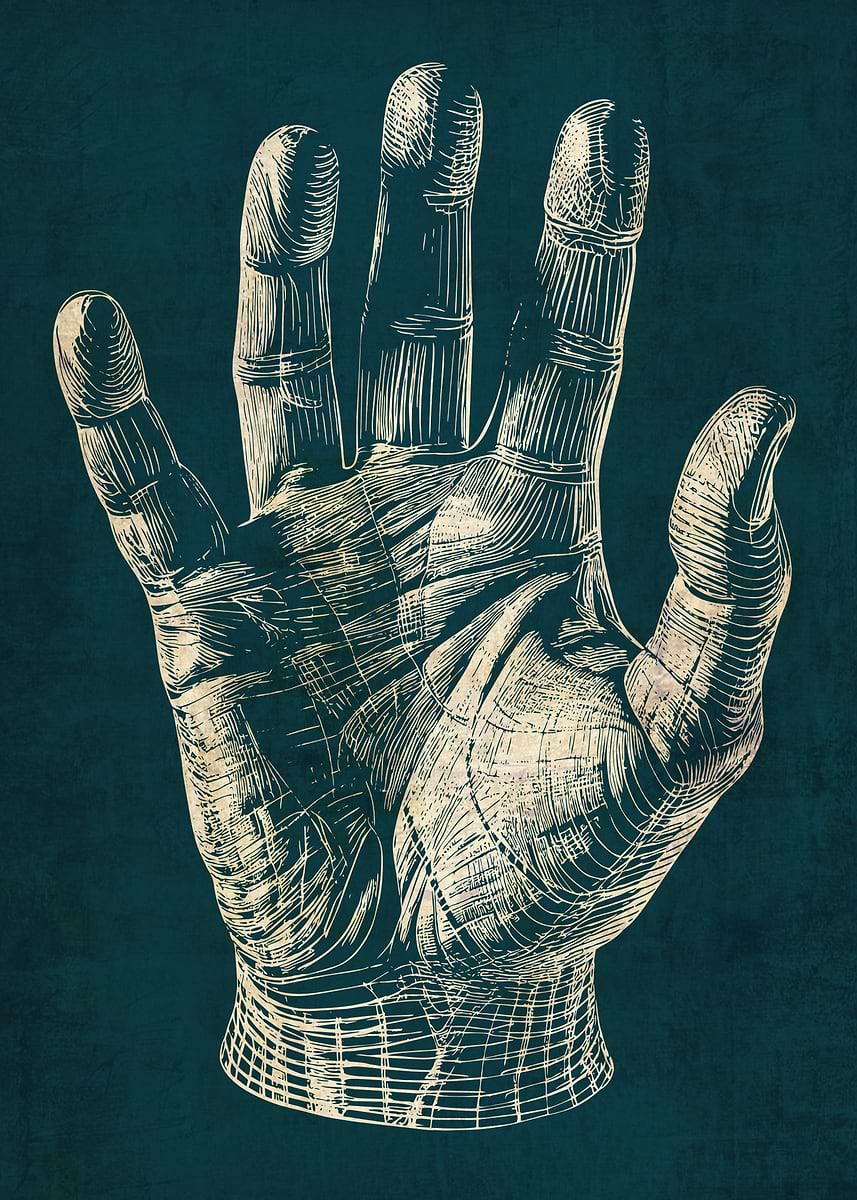 'Hand Gesture' Poster, picture, metal print, paint by Cat Coconut ...