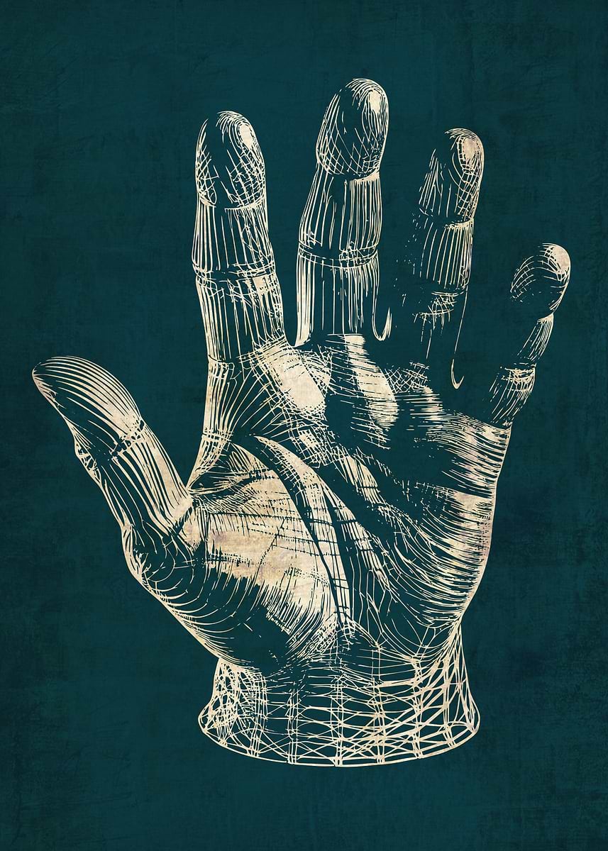 'Hand Gesture' Poster, picture, metal print, paint by Cat Coconut ...