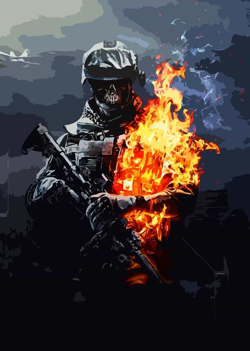 'Battlefield' Poster, picture, metal print, paint by zakuro | Displate