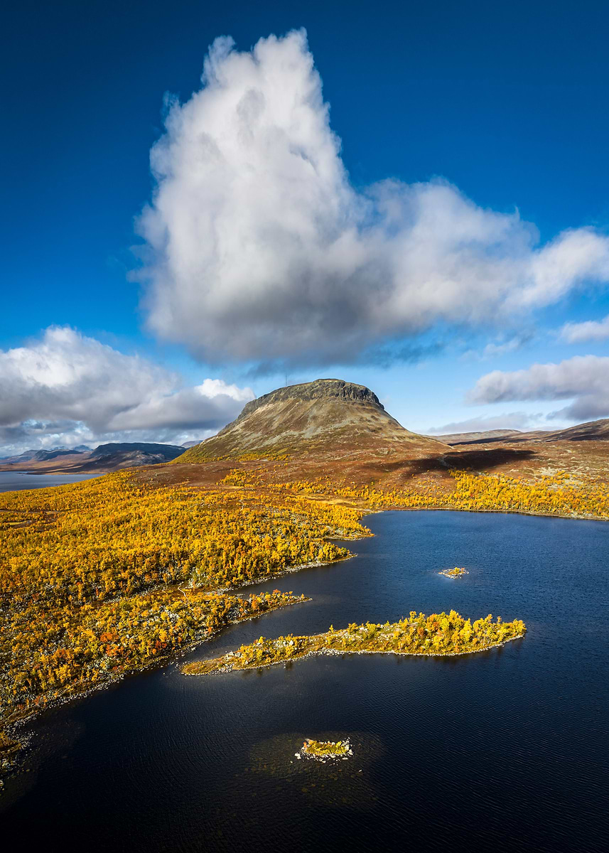 'Saana Autumn View' Poster, picture, metal print, paint by Timo Oksanen ...