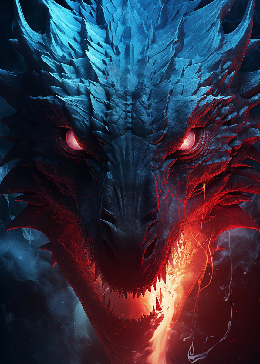 'Dangerous Dragon' Poster, picture, metal print, paint by Jamie Frank ...