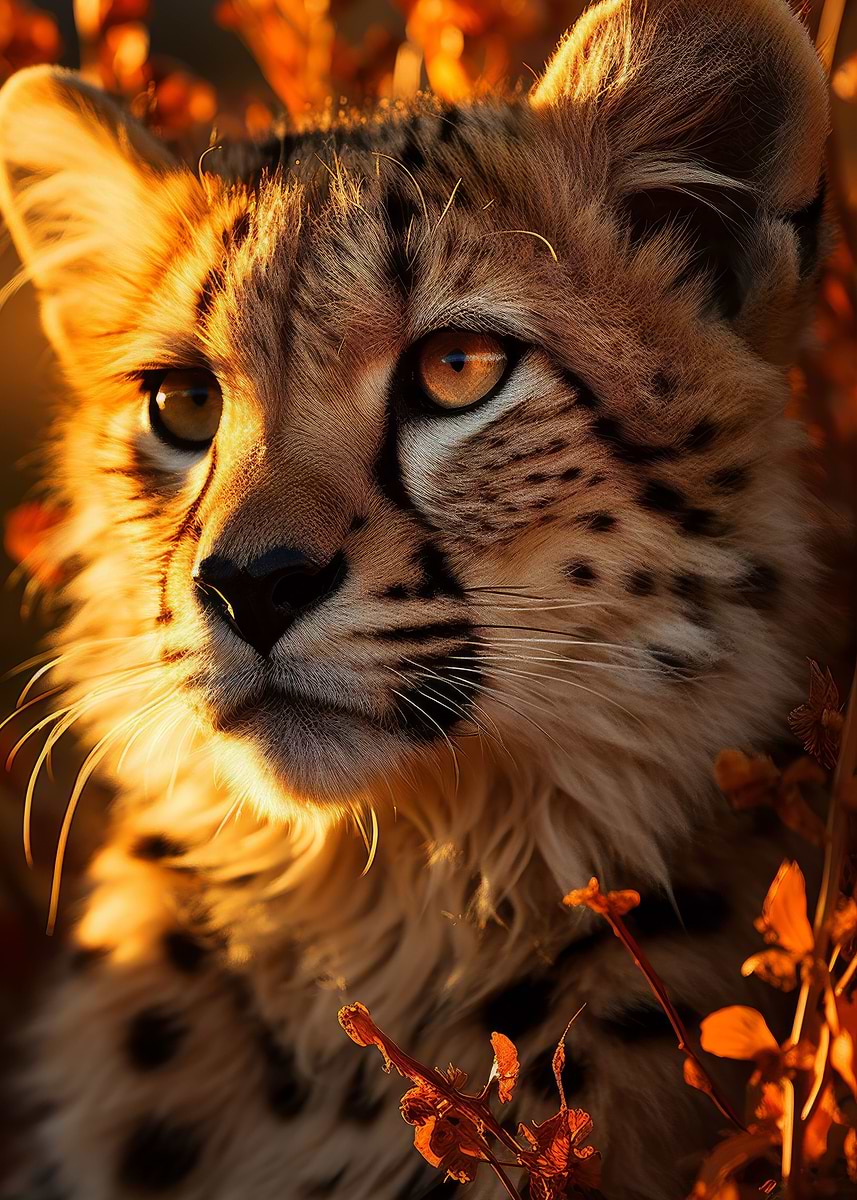 'Cheetah ' Poster, picture, metal print, paint by Graphics GC | Displate