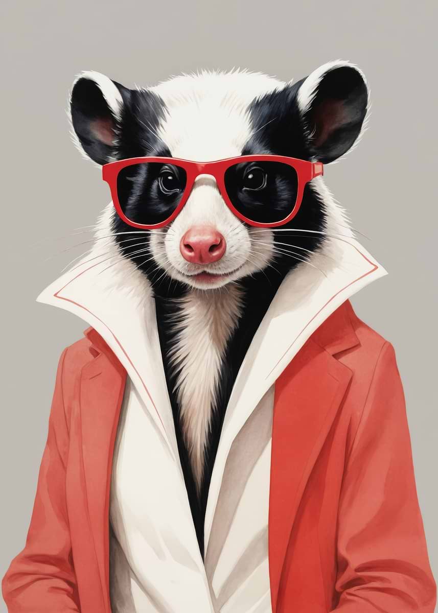 'Skunk' Poster, picture, metal print, paint by Full Metal Murals | Displate