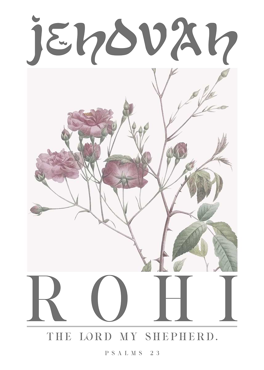 'Jehovah Rohi My Shepherd' Poster, picture, metal print, paint by JAMES ...