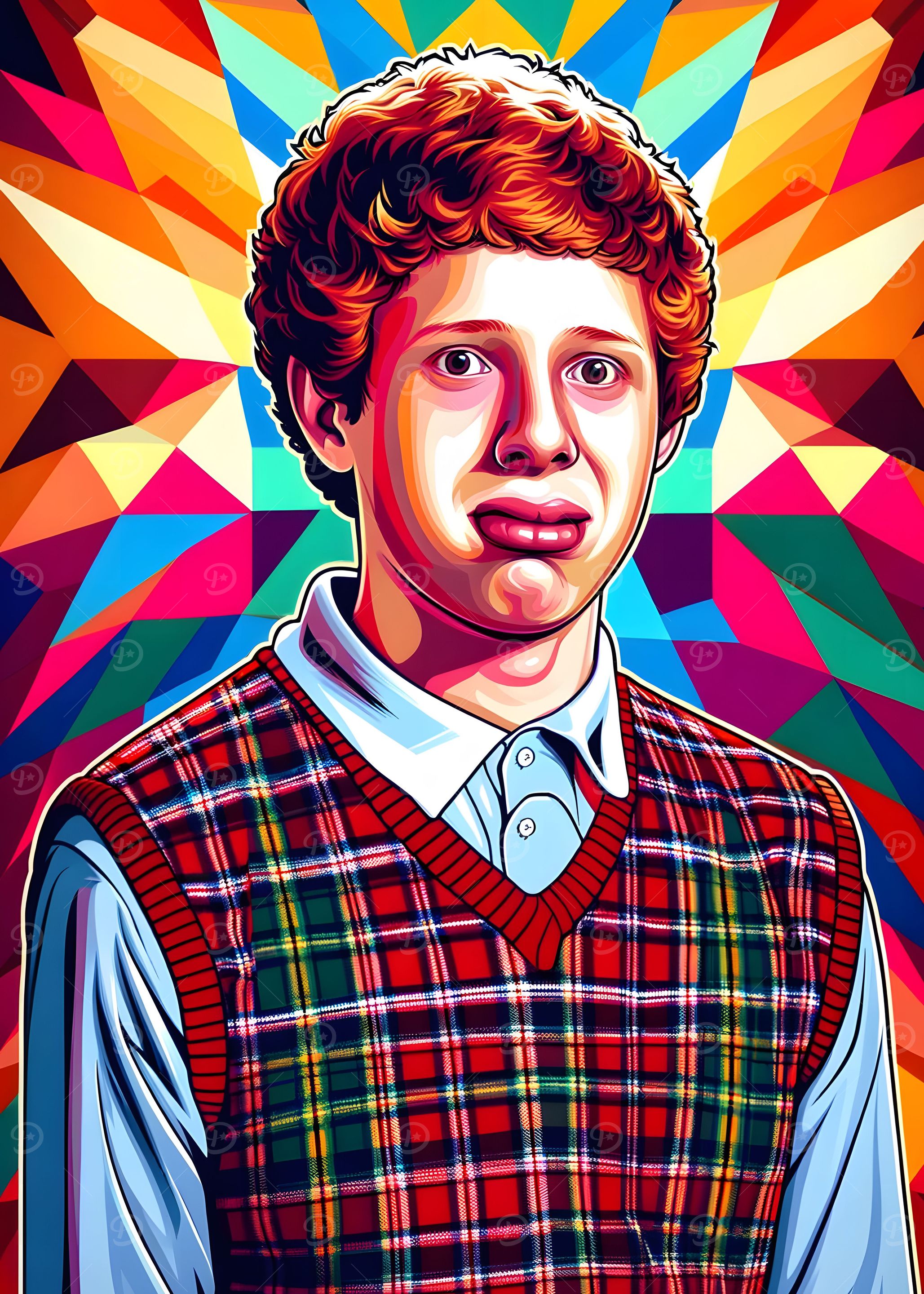'Bad Luck Brian' Poster, picture, metal print, paint by Toko Diwan ...
