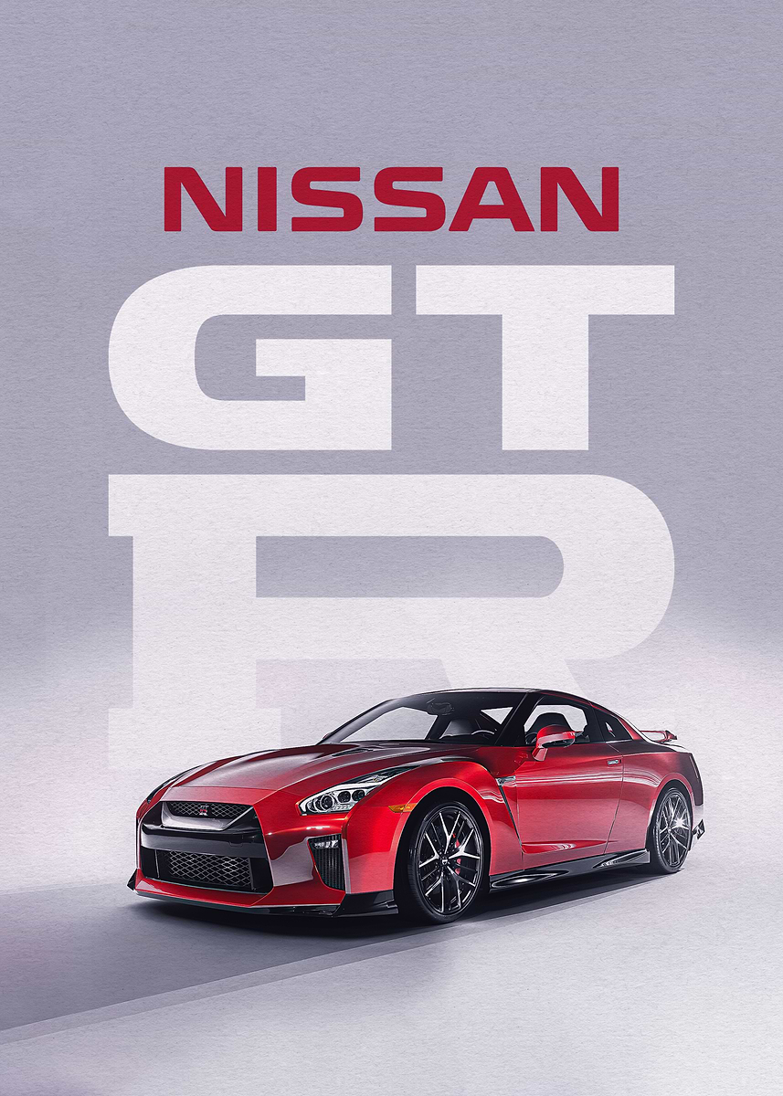 'Nissan GT-R' Poster, picture, metal print, paint by Lee Rocks | Displate