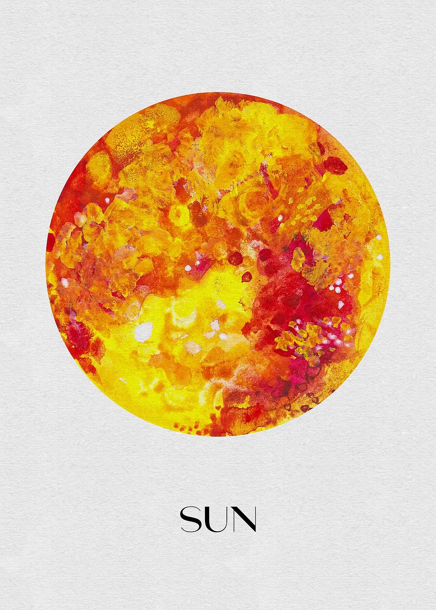 'Sun' Poster, picture, metal print, paint by NuMaNi Art | Displate