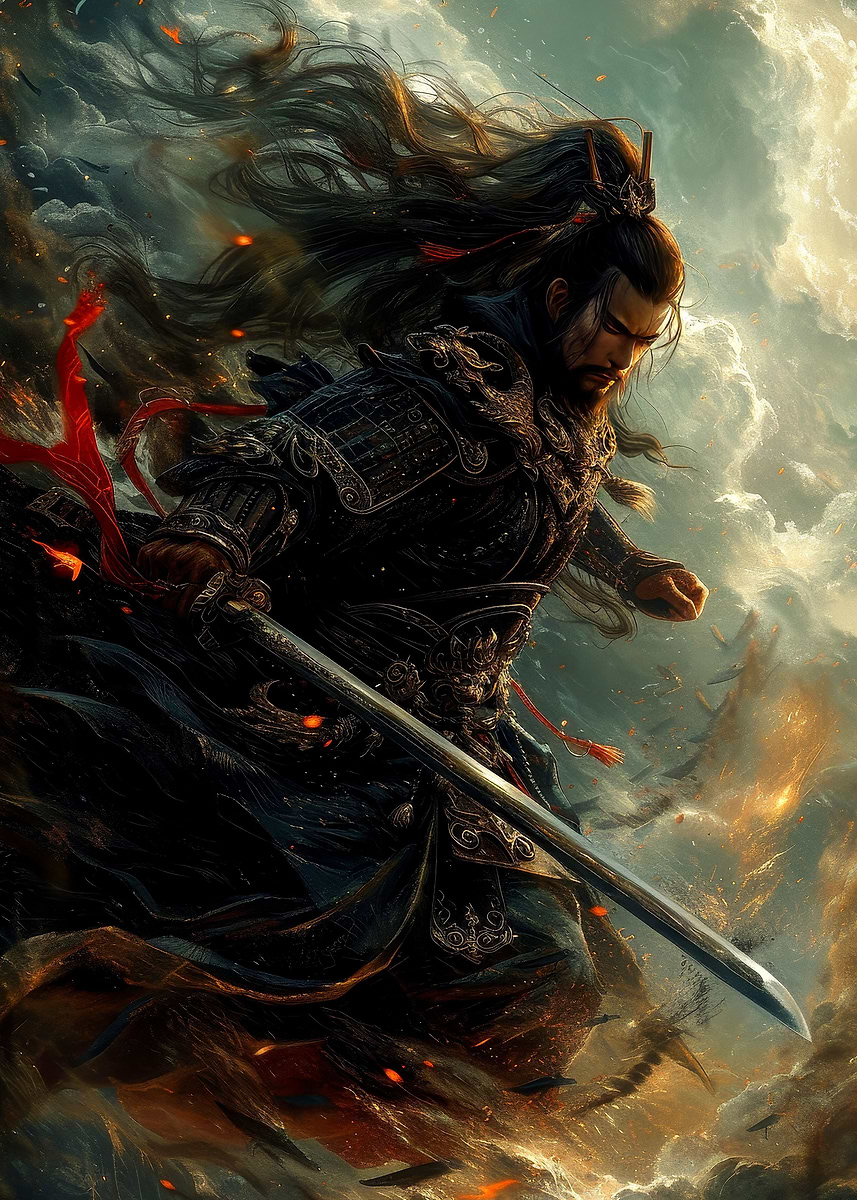'Asian Warrior' Poster, picture, metal print, paint by Nes Tona | Displate
