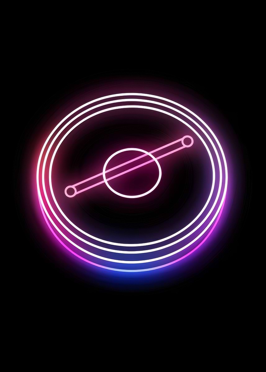'Music Neon' Poster, picture, metal print, paint by Adam Reed | Displate