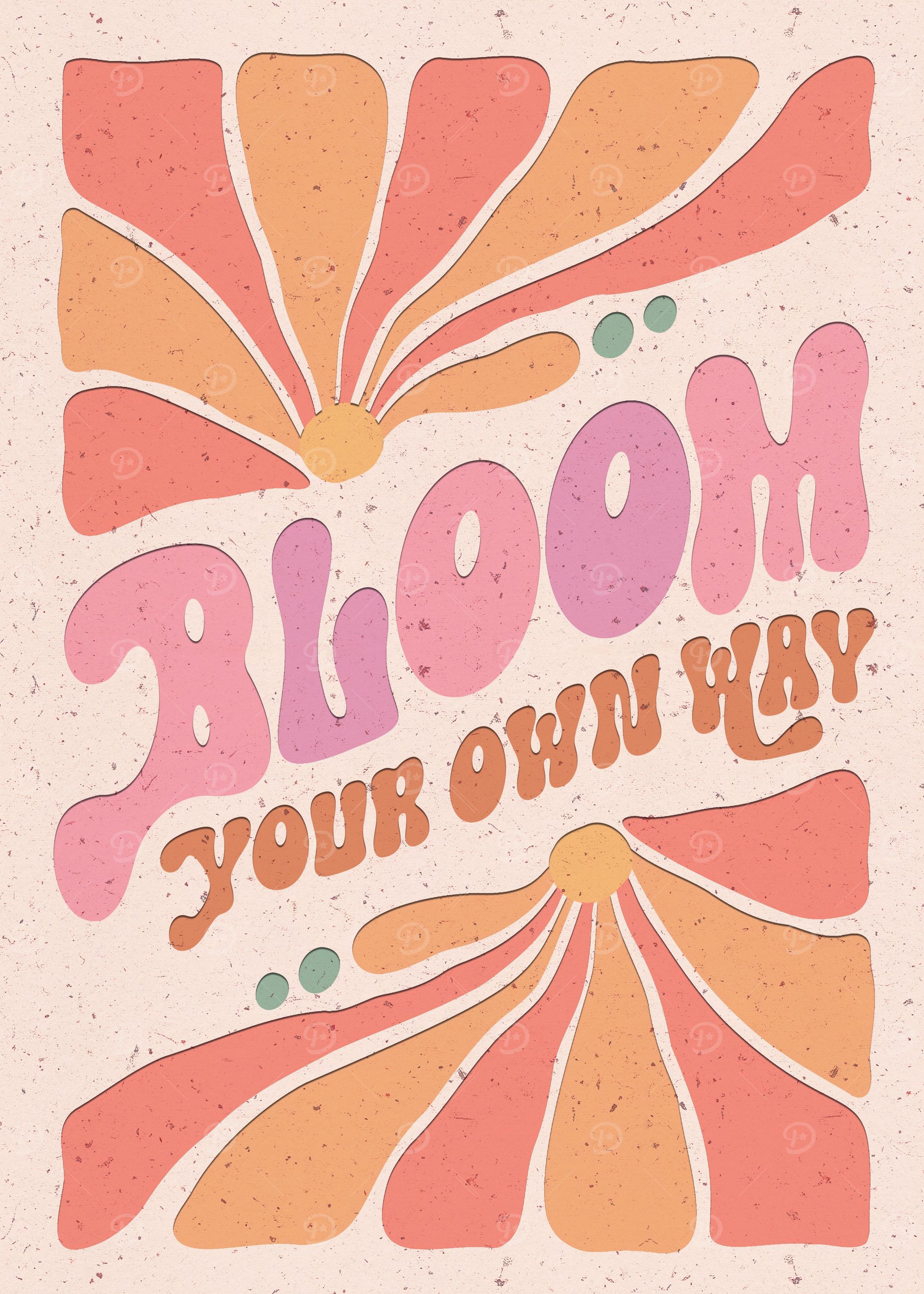 'Bloom your own way' Poster, picture, metal print, paint by XandYart ...