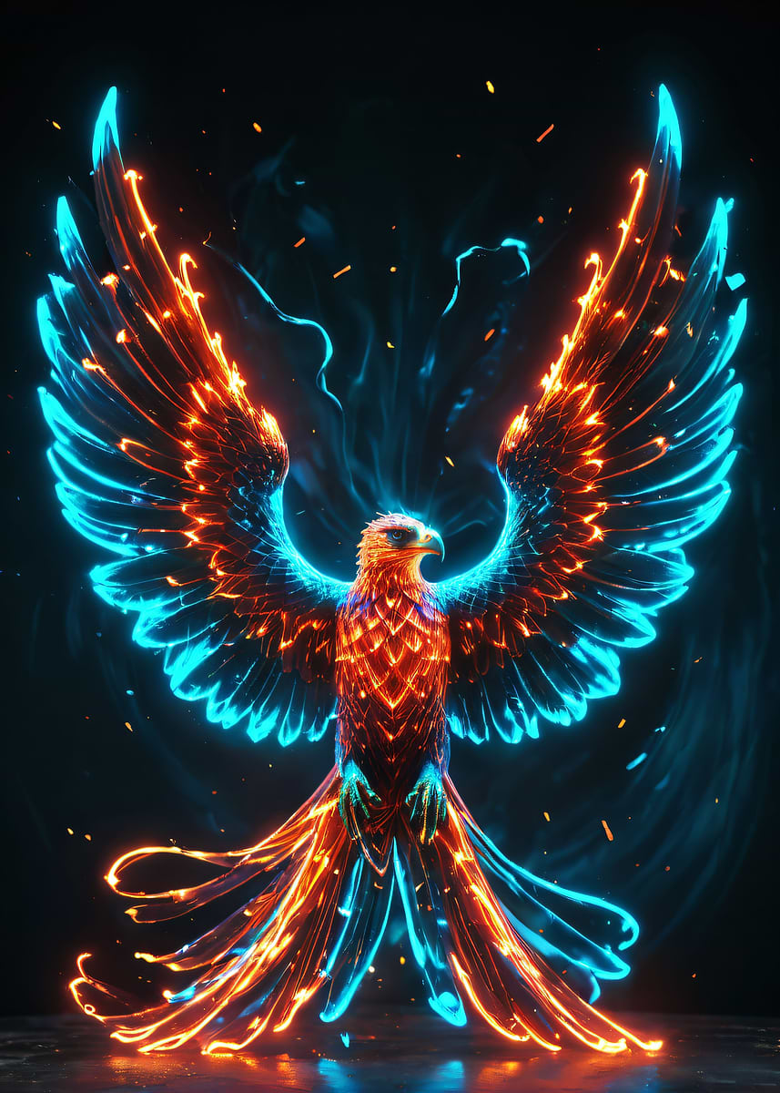 'Mystic Phoenix' Poster, picture, metal print, paint by Luxury Digital ...