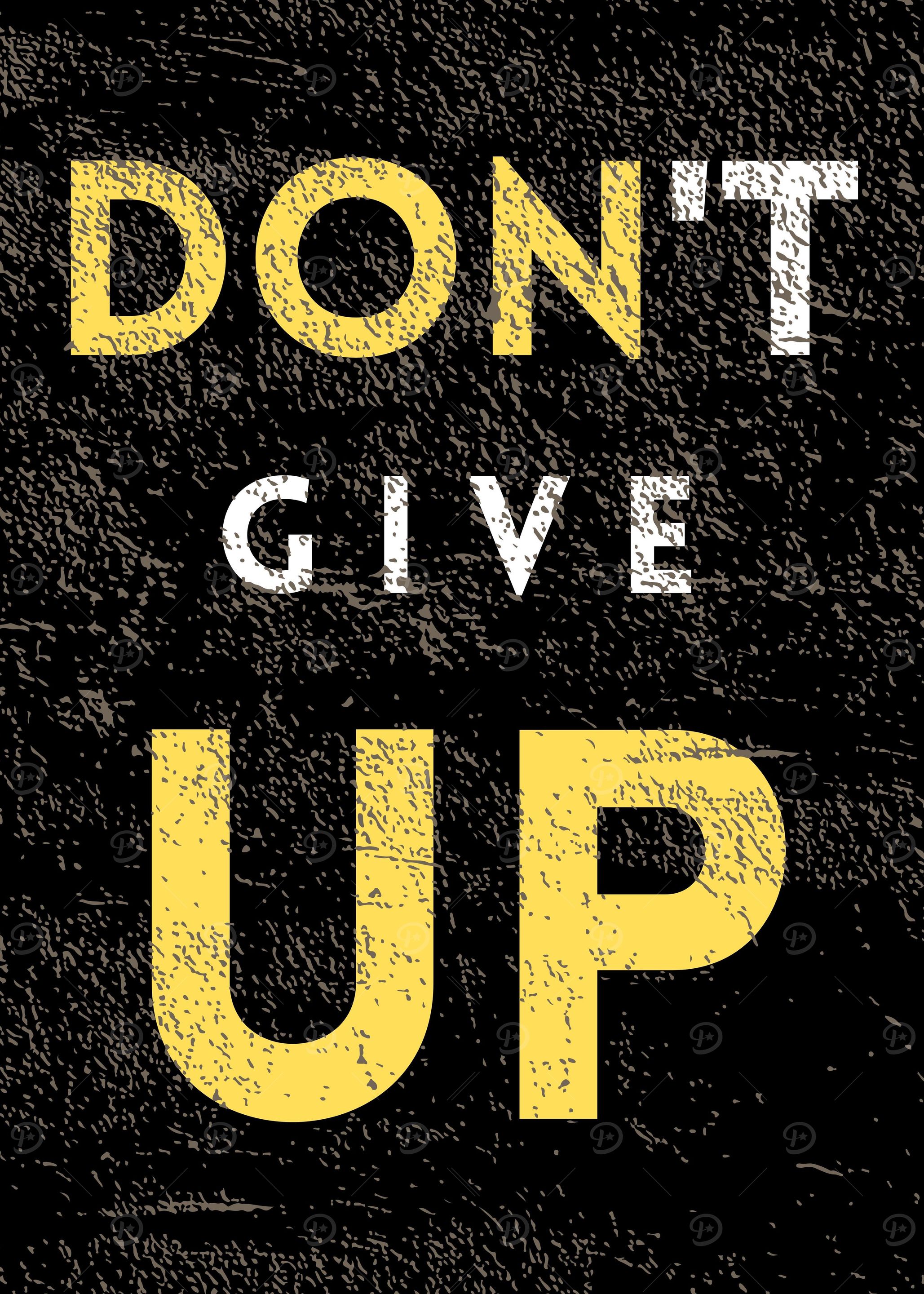 'Dont Give UP' Poster, picture, metal print, paint by Mus Mius | Displate