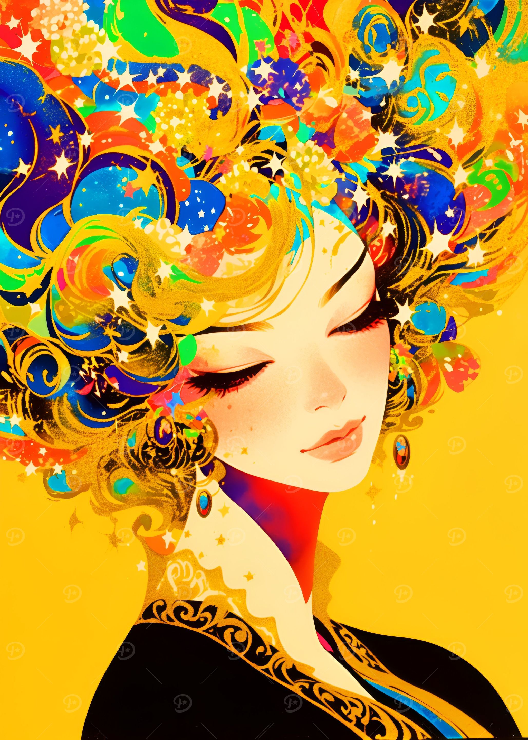'Elegant Beauty Model Zen' Poster, picture, metal print, paint by Blood ...