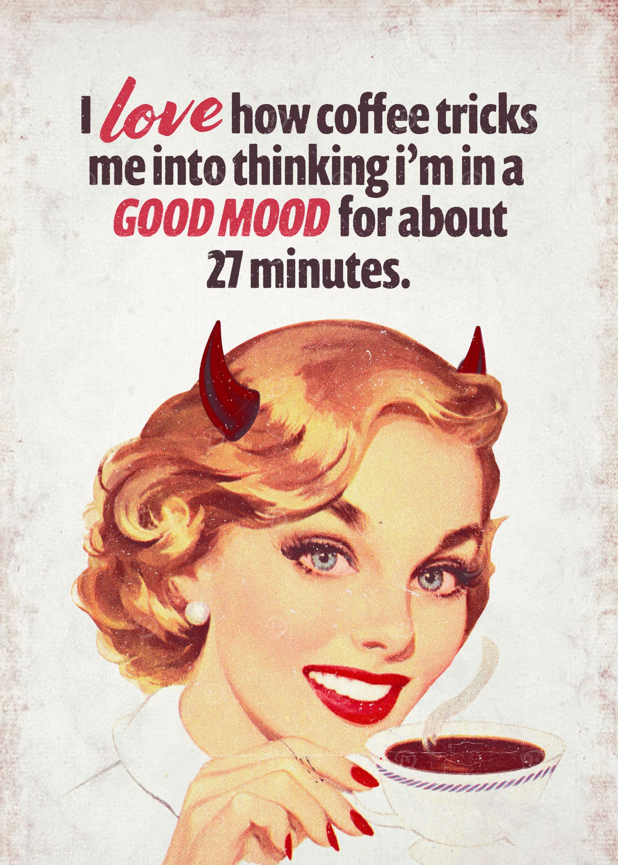 'Coffee Addict Devil' Poster, picture, metal print, paint by Dani ...