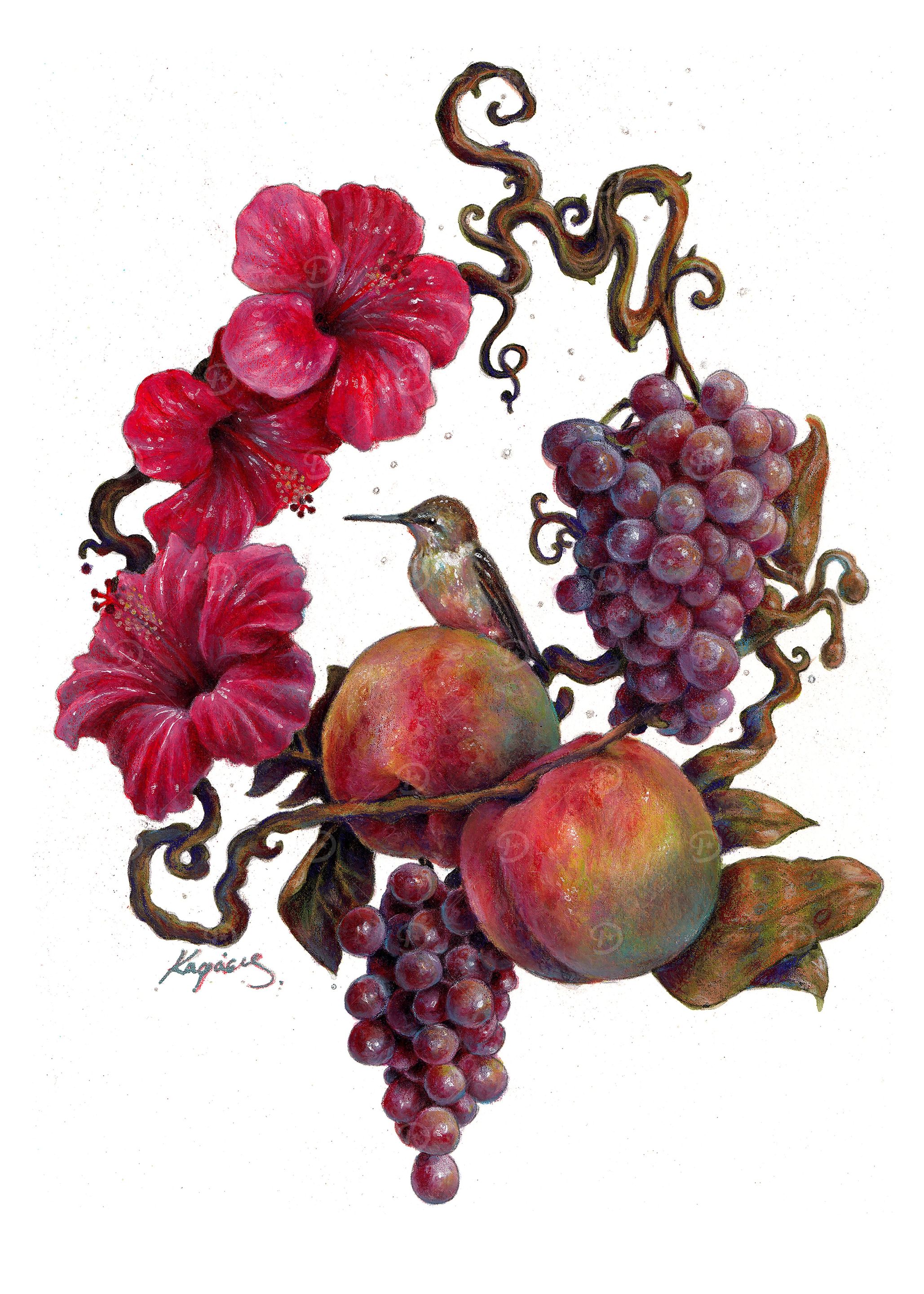 'Nectar and Ambrosia' Poster, picture, metal print, paint by Nikolas ...