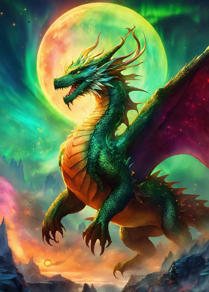 'Apocalyp Fantasy Dragon' Poster, picture, metal print, paint by ...