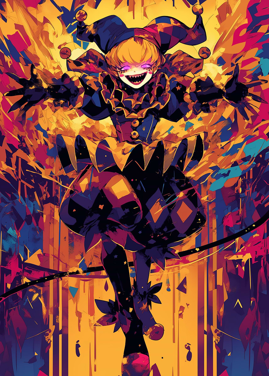 'Crazy Jester' Poster, picture, metal print, paint by Tomorrow Artz ...