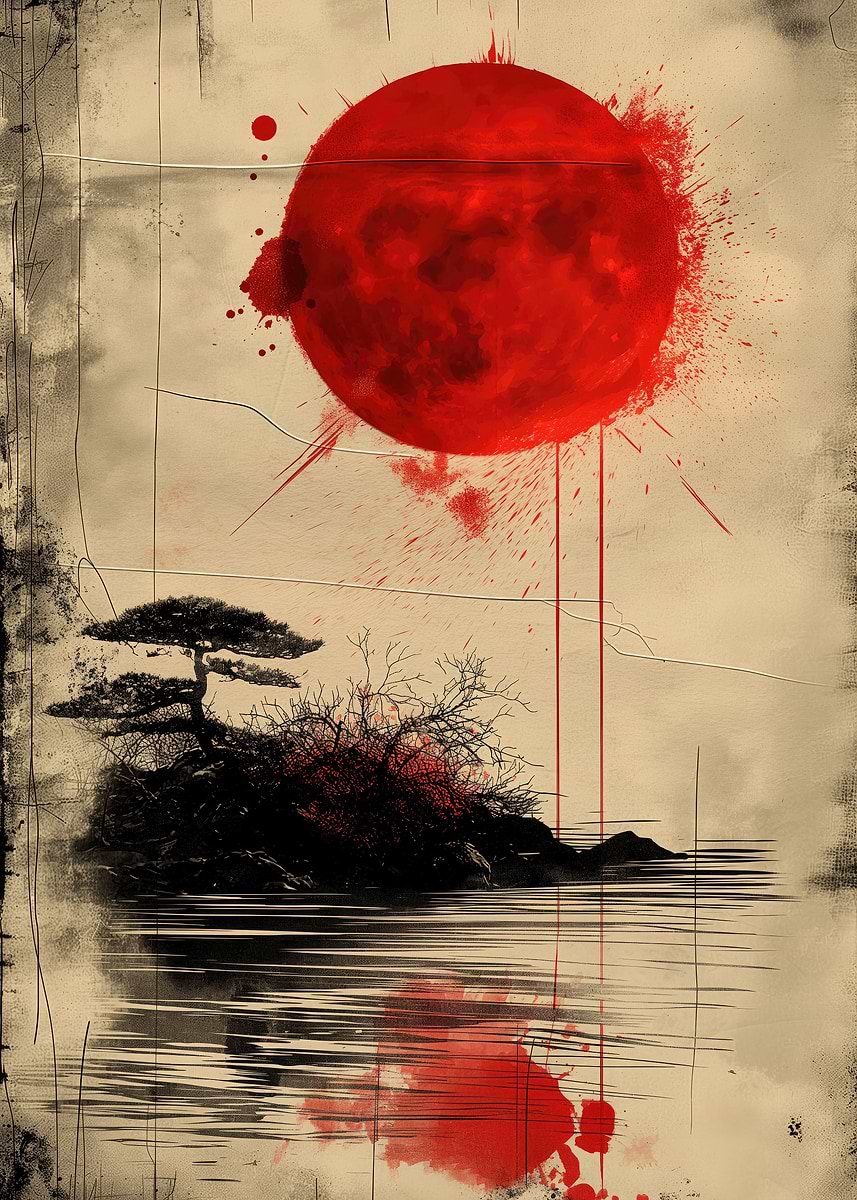 'Japan theme poster' Poster, picture, metal print, paint by Artsynth ...