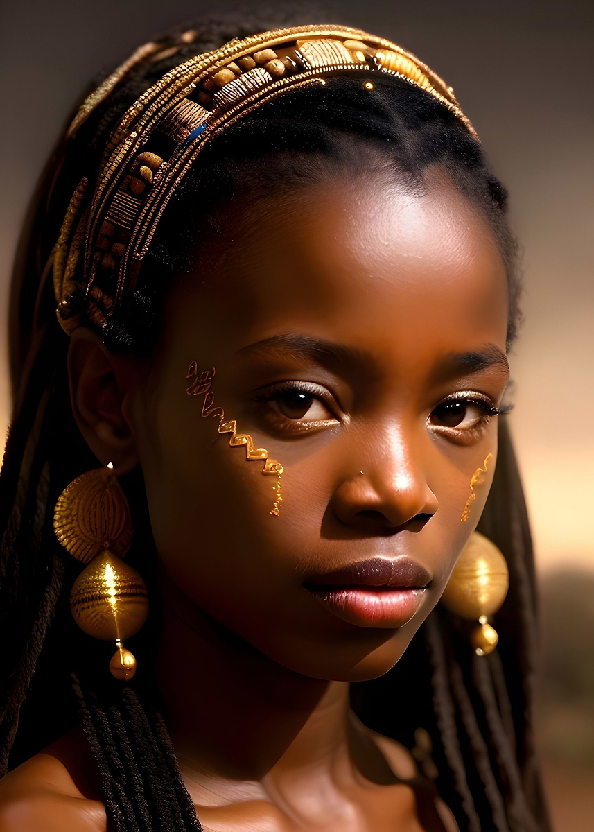 'Beautiful African girl' Poster, picture, metal print, paint by Dream ...
