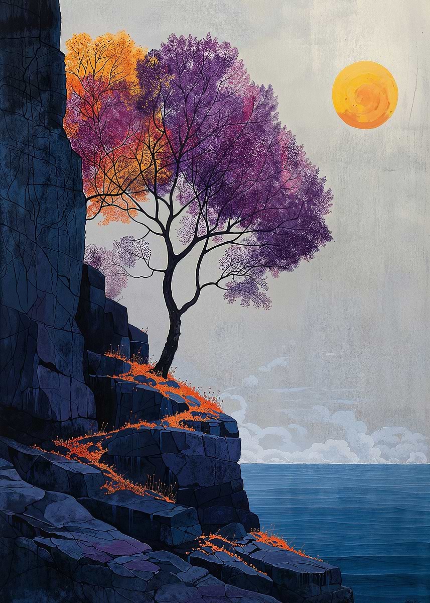 'Solitude Tree' Poster, picture, metal print, paint by Tomoo | Displate