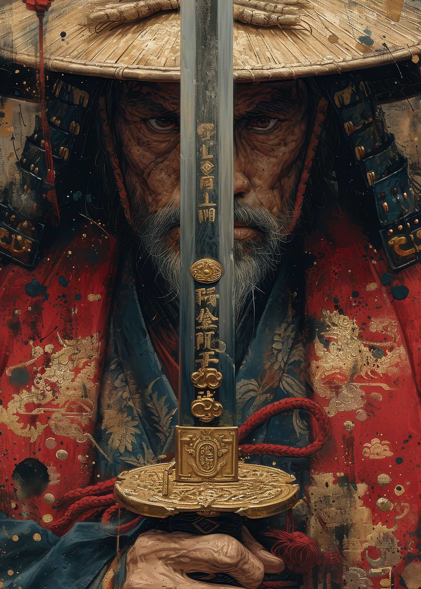 'Samurai with a sword' Poster, picture, metal print, paint by Japanese ...