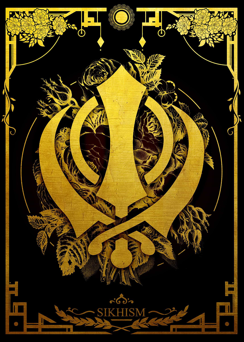 'Sikhism Khanda Symbol' Poster, picture, metal print, paint by ...