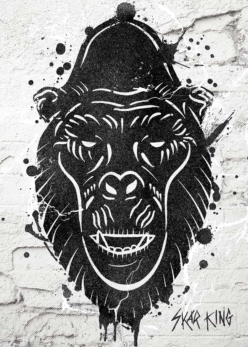 'Scar King Urban Portait' Poster, picture, metal print, paint by ...