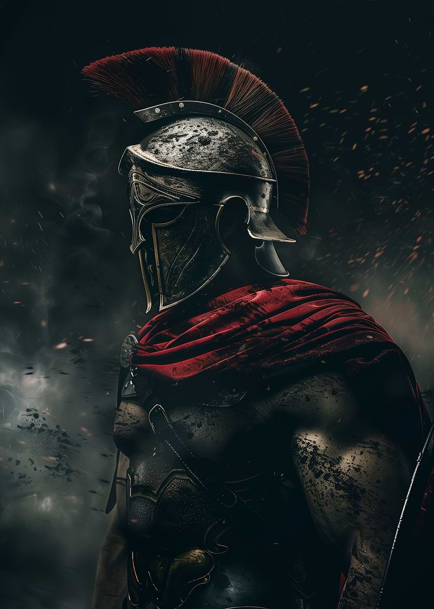 'Leonidas Spartan Warrior' Poster, picture, metal print, paint by ...
