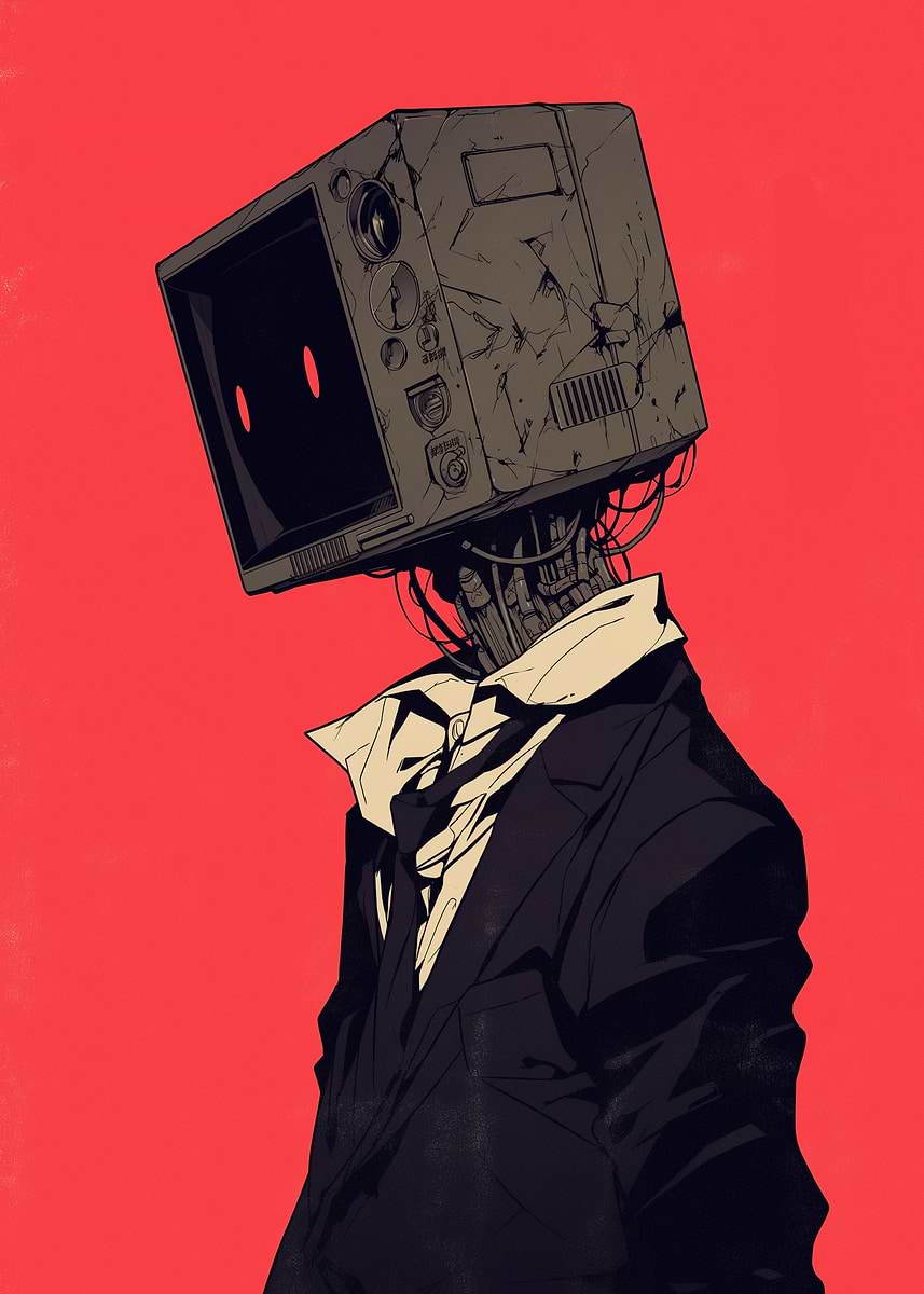 'Abnormal Tv Head' Poster, picture, metal print, paint by Tomorrow Artz ...