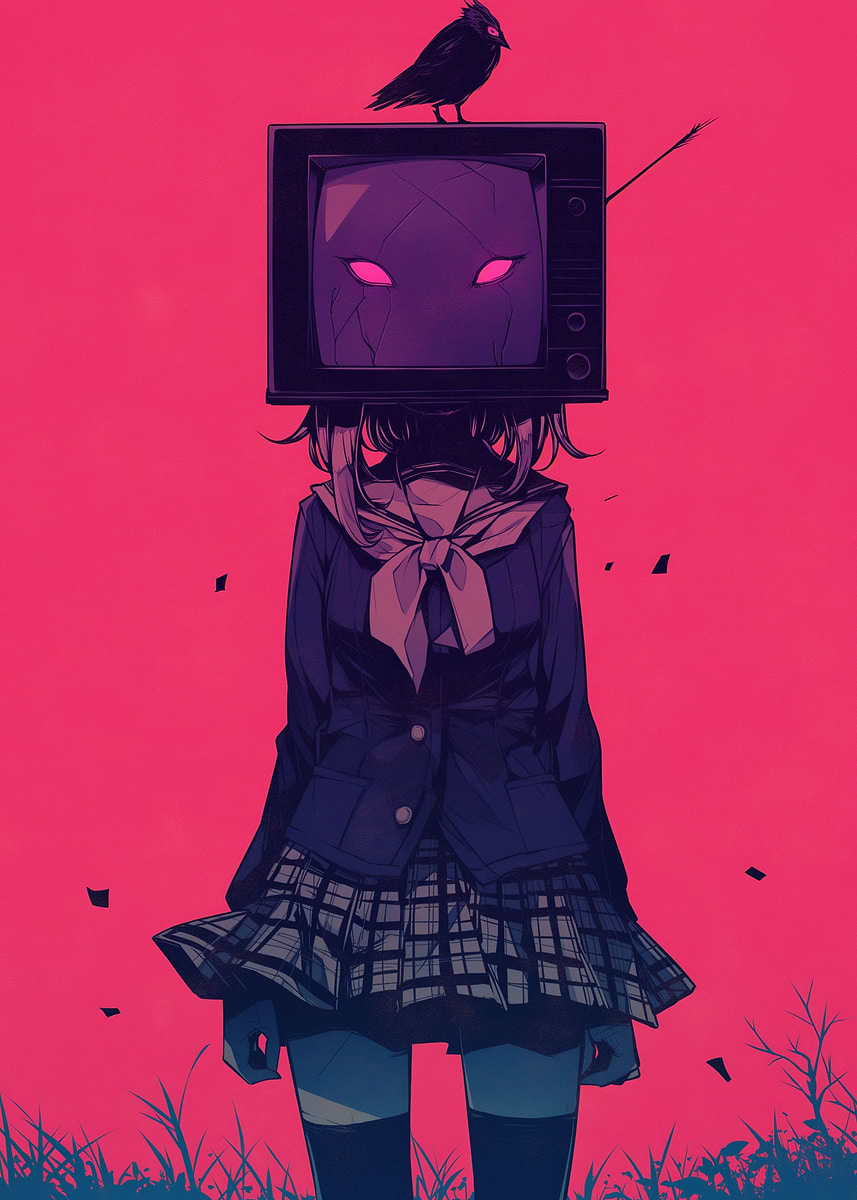 'Abnormal Tv Head' Poster, picture, metal print, paint by Tomorrow Artz ...