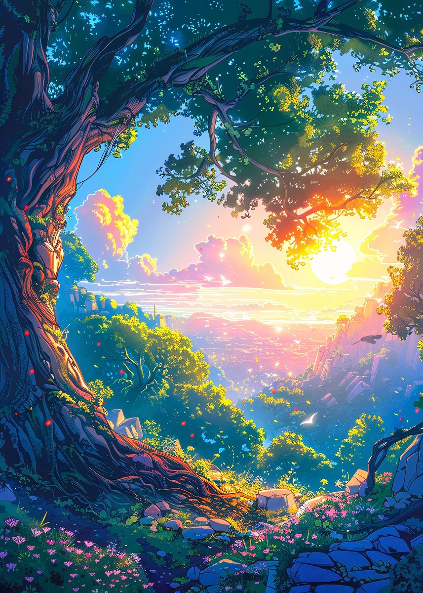 'Forest Tree' Poster, picture, metal print, paint by NIZAM KHAN | Displate